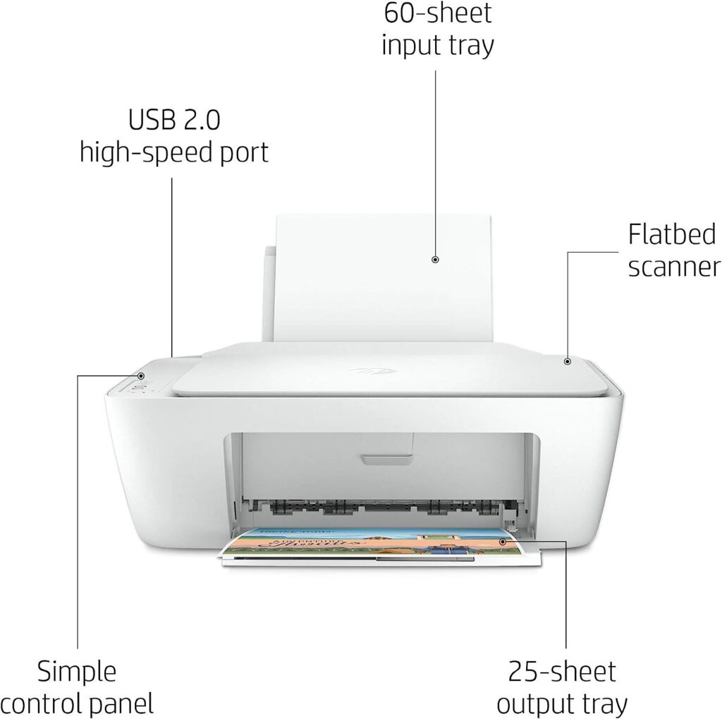 Hp Deskjet 2320 All-In-One Printer, USb Plug And Print, Scan, And Copy ...
